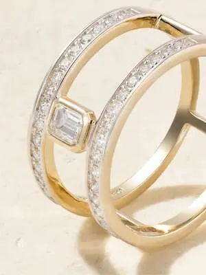 Mateo Le Double Barre 14-karat Diamond Ring