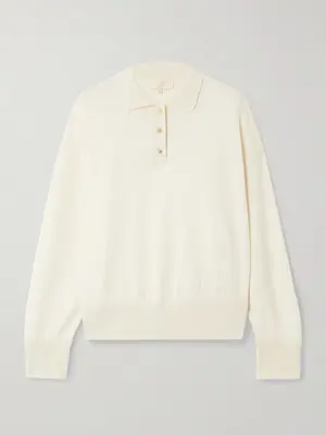 LORO PIANA Cocooning Cashmere Polo Sweater