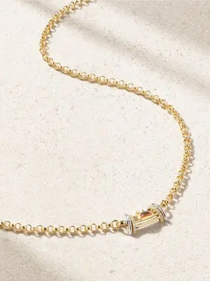 L’ATELIER NAWBAR Warrior Dawn Garnet And Diamond Necklace - Gold