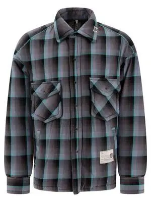 Mihara Yasuhiro Padded Check Overshirt - Grey
