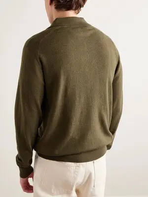 DRAKE'S Wool And Alpaca-blend Polo Shirt