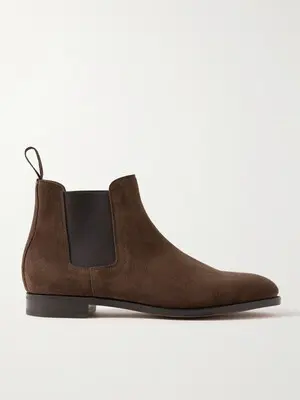 John Lobb Lawry Suede Chelsea Boots - Brown