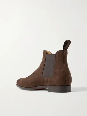 John Lobb Lawry Suede Chelsea Boots - Brown