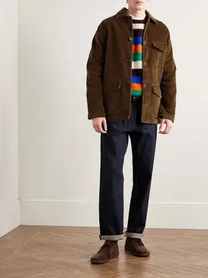 DRAKE'S Cotton-corduroy Chore Jacket