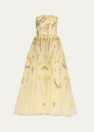 knee length dresses for ladies MONIQUE LHUILLIER Size 10 Cream Gold Green Lace Bodice Bolero Gown  Sui  Generis Designer Consignment