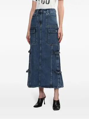 3.1 Phillip Lim Denim Cargo Midi Skirt