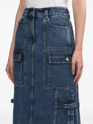 3.1 Phillip Lim Denim Cargo Midi Skirt