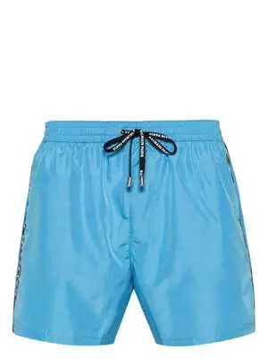 Balmain Logo-print Swim Shorts - Blue