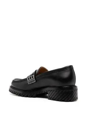 Off-White Logo-print Leather Loafers
