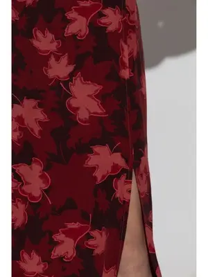 Maison Kitsuné Leaf-print Midi Skirt