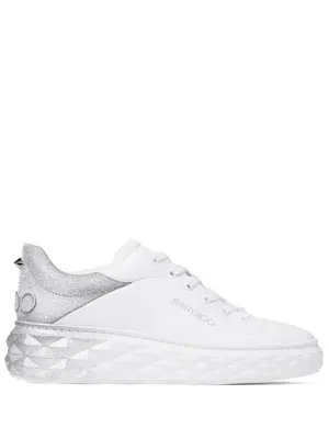 JIMMY CHOO Diamond Maxi Leather Low-top Sneakers