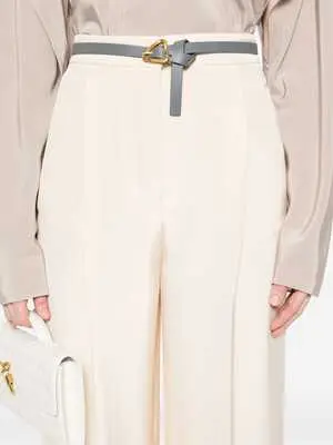 Max Mara Silk Crepe De Chine Wide Leg Trousers