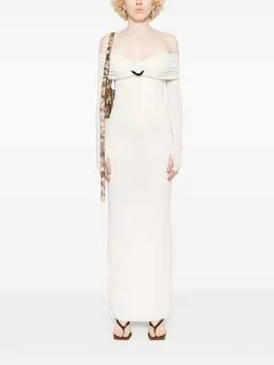 MANURI Amara Buckle Dress - White
