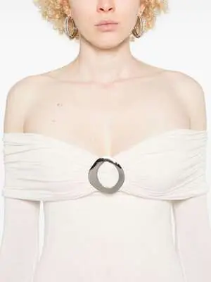 MANURI Amara Buckle Dress - White