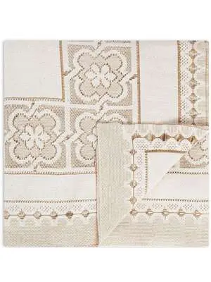 La DoubleJ Large Lacey Tablecloth - Neutrals