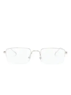 CARTIER Rectangular-frame Metal Glasses - Silver