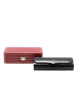 Cartier Rectangular-frame Metal Glasses - Silver