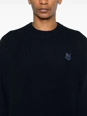 Maison Kitsuné Bold Fox Head-patch Ribbed Sweater