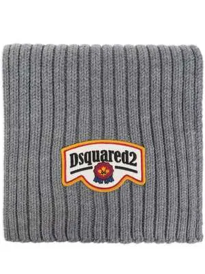Dsquared2 Logo Patch Scarf - Grey