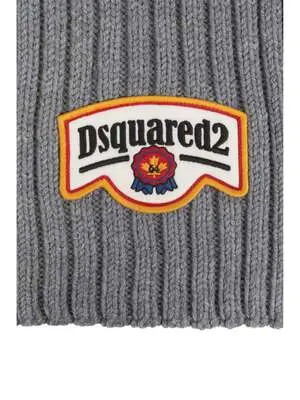 Dsquared2 Logo Patch Scarf - Grey