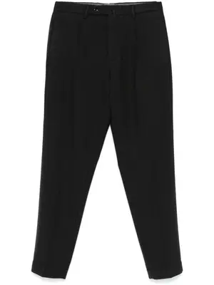 DELL'OGLIO Pleated Tailored Trousers - Black