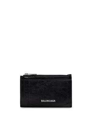 Balenciaga Grained Card Case - Black