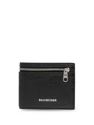 Balenciaga Superbusy Logo-print Zip-around Wallet - Black