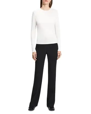 Theory Long Sleeve Apex Tiny Tee - White