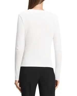 Theory Long Sleeve Apex Tiny Tee - White