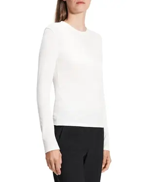 Theory Long Sleeve Apex Tiny Tee - White