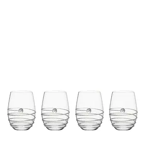 JULISKA Amalia Stemless White Wine Glass, Set Of 4 - No Color