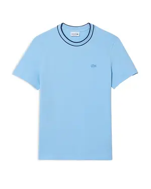 Lacoste Pima Cotton Logo Tee - Blue