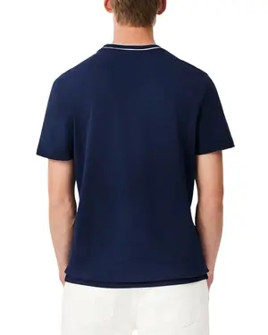 Lacoste Pima Cotton Logo Tee - Navy