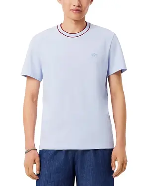 Lacoste Pima Cotton Logo Tee - Phoenix Blue