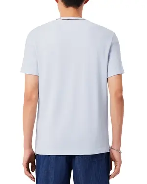 Lacoste Pima Cotton Logo Tee - Phoenix Blue