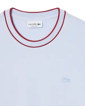 Lacoste Pima Cotton Logo Tee - Phoenix Blue