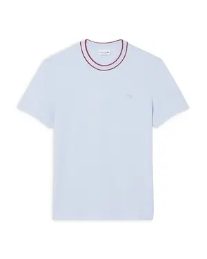 Lacoste Pima Cotton Logo Tee - Phoenix Blue