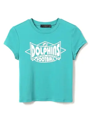 Junk Food Clothing Nfl Miami Dolphins Baby Tee - Teal