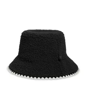 UGG Fluff Scalloped Hat Black
