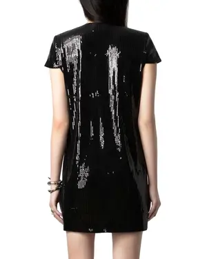 Zadig&Voltaire Rashu Sequined Mini Dress - Noir