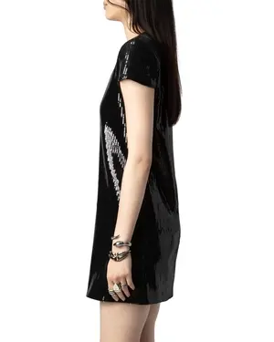 Zadig&Voltaire Rashu Sequined Mini Dress - Noir