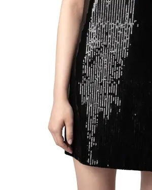 Zadig&Voltaire Rashu Sequined Mini Dress - Noir