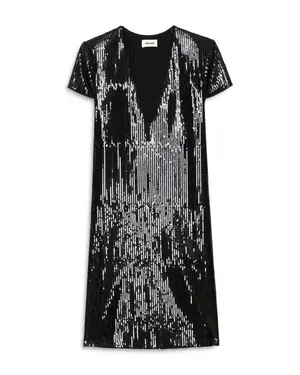 Zadig&Voltaire Rashu Sequined Mini Dress - Noir