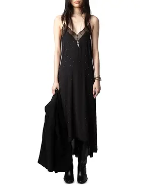 Zadig&Voltaire Risty Soft Strass Maxi Dress - Stone