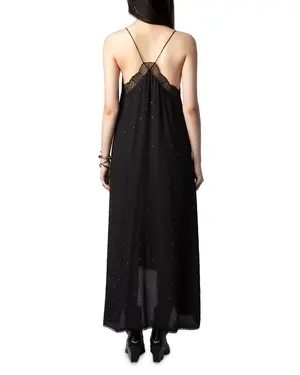 Zadig&Voltaire Risty Soft Strass Maxi Dress - Stone