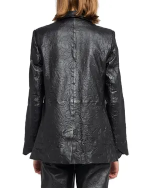 Zadig&Voltaire Crinkle Leather Jacket - Black