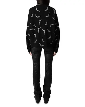 Zadig&Voltaire Cashmere Diamante Wings Sweater - Noir