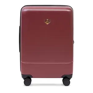 ROYCE & ROCKET The Castle Carry-on 21" Expandable Luggage - Burgundy/tobacco