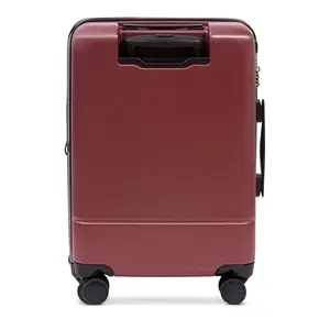 ROYCE & ROCKET The Castle Carry-on 21" Expandable Luggage - Burgundy/tobacco
