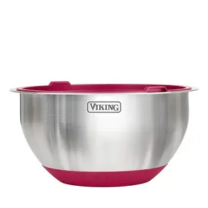 VIKING 10 Piece Stainless Steel Mixing Bowl Set - Red